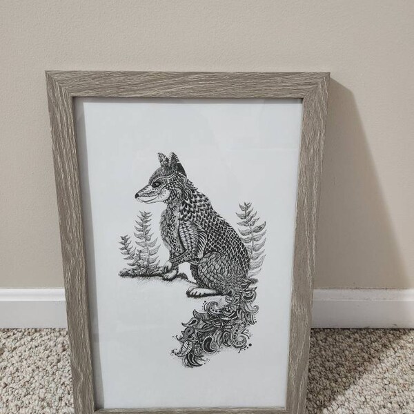 Fox Zentangle - Etsy