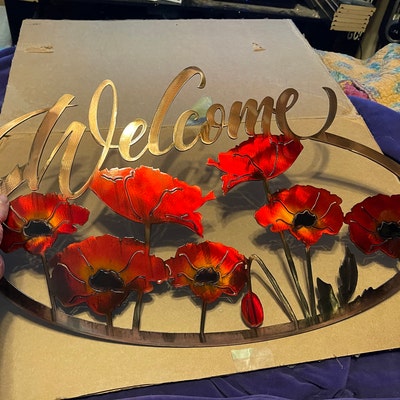 Welcome Windmill Metal Wall Decor Farm Sign Personalized - Etsy