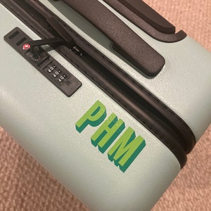 Luggage Sticker, Double Layer Vinyl Monogram Decal Sticker, Monogram ...