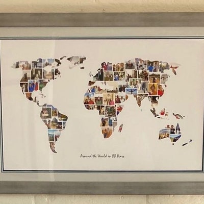 Downloadable Photo Map Collage, Custom Design, Outline Map, Photo ...