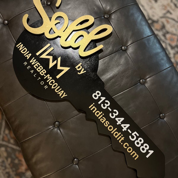 Realtor Key Sold Sign, Interchangable Sign, Sold Replacement - Etsy