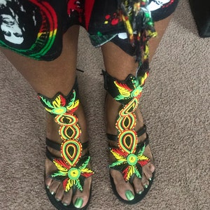 ON SALE African Gladiator Sandal/rasta Sandals/sandals for | Etsy UK
