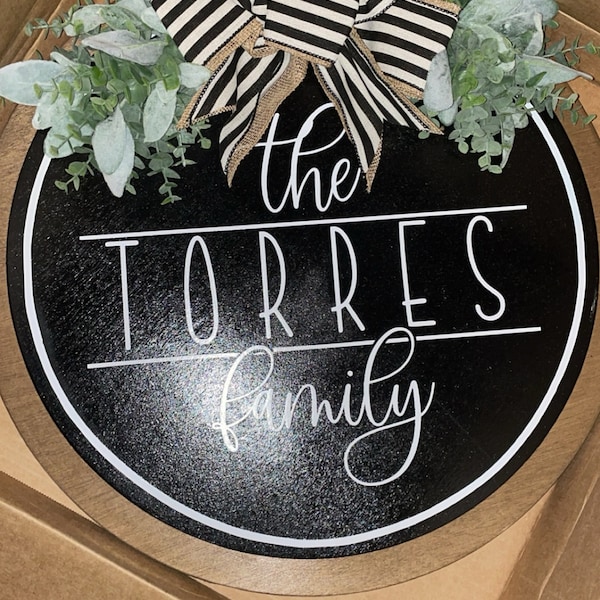 Front Door Decor | Front Door Wreath | Last Name/family | Front Door ...