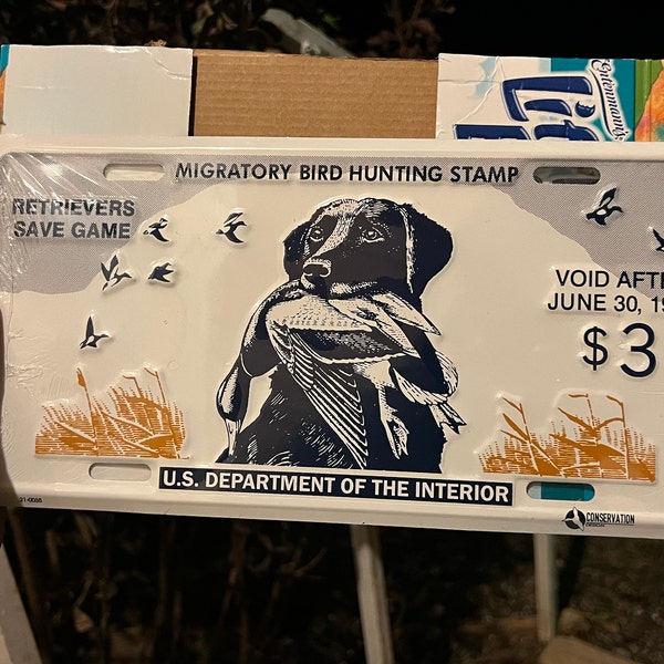 FEDERAL DUCK STAMP License Plate "decoy" Rw-42 - Etsy