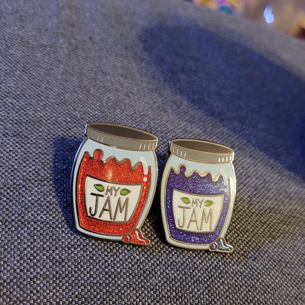 That's My Jam! Glitter Enamel Pin - Etsy
