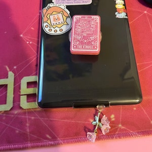 Pink Flower and Green Leaf Charm, Lily of the Valley Phone Charm With ...