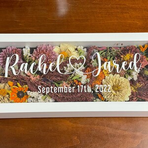 Personalized Wedding Bouquet Shadow Box Personalized Wedding - Etsy