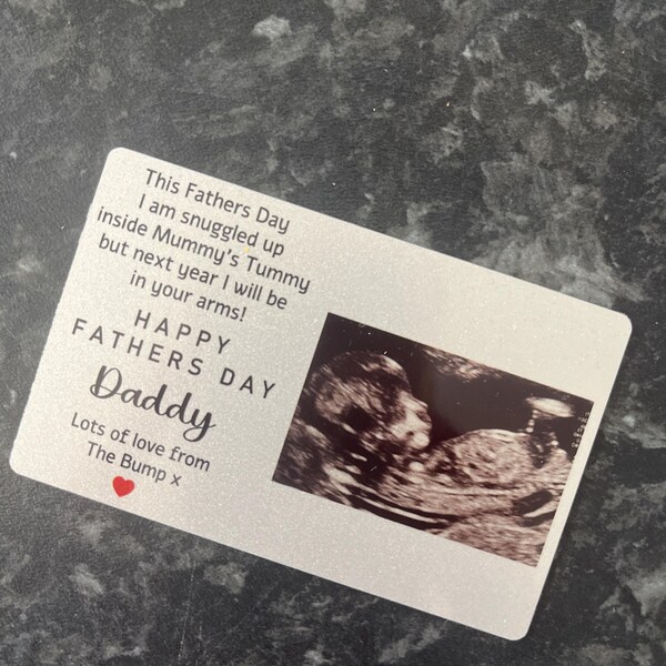 Fathers Day Baby Scan Wallet Card - Gift for Daddy to Be on Fathers Day ...