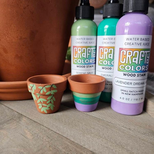 6 Pack of Colorful Wood Stains for Craft Projects, 39 Water-based Wood ...