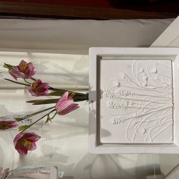 Giant Plaster Tulip Bas Relief Wall Art 15”x 30 1/2” - Etsy