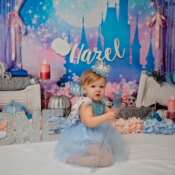 Silver Glitter Stand up ONE Letter Sign-1st First Birthday-photo Prop ...