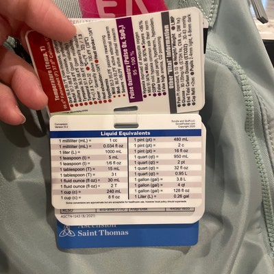 Temperature Conversion Badge Pocket Card Horizontal Accessory for Nurse ...