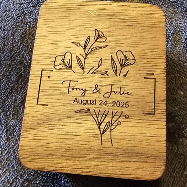 Triple Flip Wooden Ring Box, Custom Wedding Ring Box, Engagement Ring ...