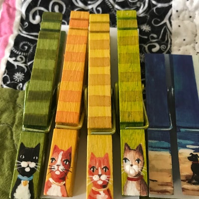 Student Classroom Clothespins Hand Painted Personalized Kids - Etsy