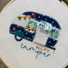 Happy Camper Embroidery Pattern ~ Vintage Camper ~ Camping Trailer ...