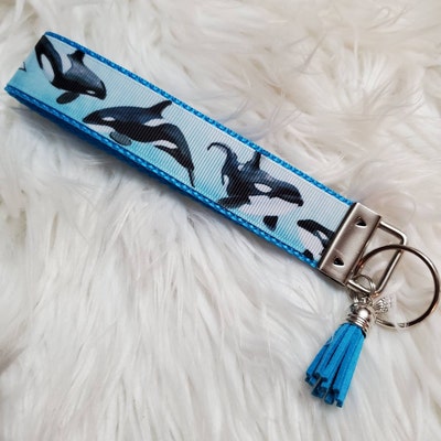 Orca Key Fob Killer Whale Key Fob Orca Keychain Orca Wristlet Dolphin ...