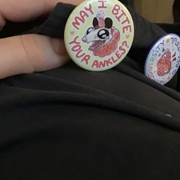 Party Opossum Button! May I Bite Your Ankles? 1.5" - Etsy
