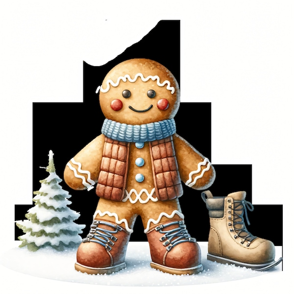 Ginger Breadman Clipart Bundle, Gingerbreadman PNG, Gingerbread People ...