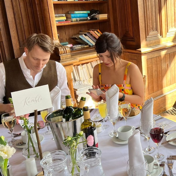 Custom Wedding Table Names in Calligraphy – Elegant Handmade Table ...