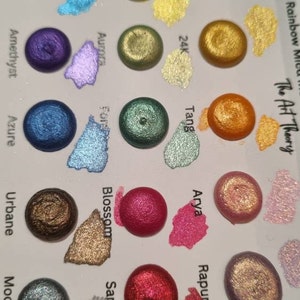 MICA DOTCARDS Handmade Watercolors Mica Metallic Dot Cards Sample Sets ...