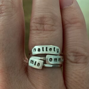 Personalized Jewelry, Custom Word Ring, Custom Name Ring, Stackable ...