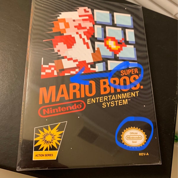 Super Mario Bros NES Box Manual Poly Block Dust Cover - NO GAME ...