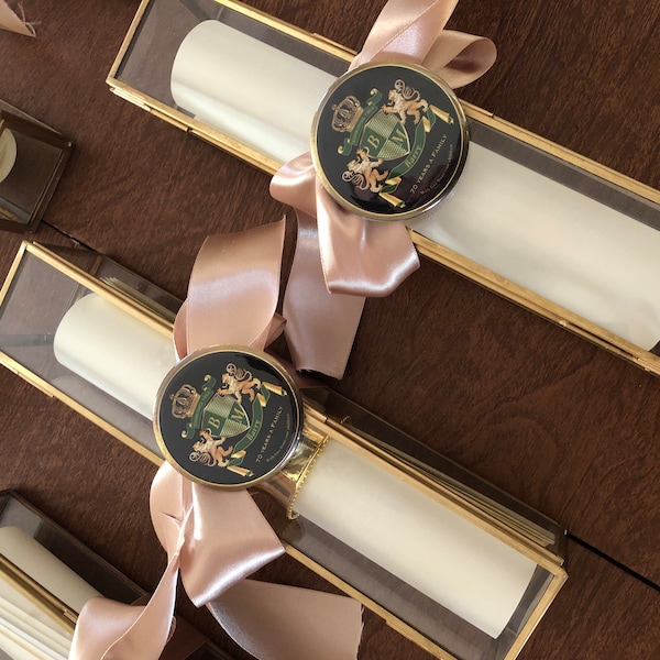 Vintage Glass Box for Invitations Letter Handmade Glass Scroll Box for ...