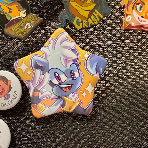 Broches holográficos Sonic Star (Onda 2) - Etsy Portugal