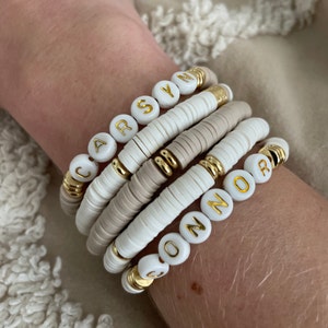 Heishi Bead Bracelet for Women Custom Bead Bracelet | Etsy