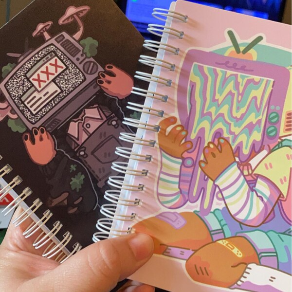 Drippy Pastel TV Head Small Reusable Sticker Book - Etsy