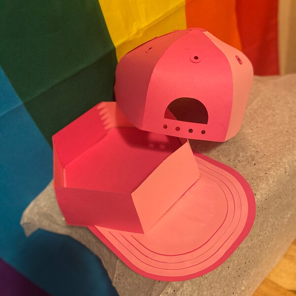 Valentines Cap Favor Box Svg, Baseball Cap Svg, Heart Treat Box ...