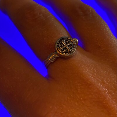 Wire Wrapped Jesus Ring Divine Mercy - Etsy