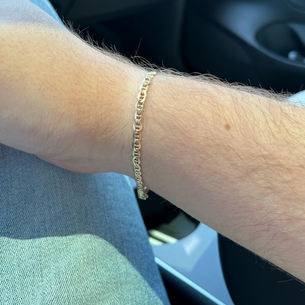 14K Gold Rolo Chain Sailor Claps, Spring Ring Claps Necklace, Rolo ...