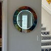 Tempered Glass Mirror Wall Decor for Blue Bathroom Mirror-glass Wall ...
