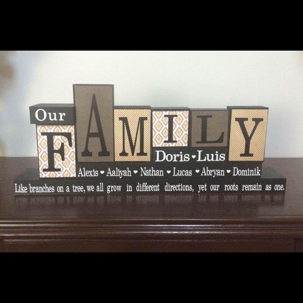 Our Family Wooden Sign, Wife Gift, Blended Wedding Gift, Mother's Day ...