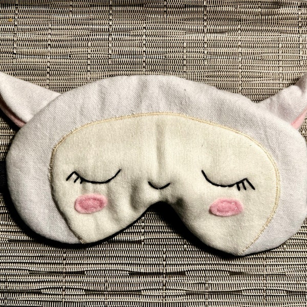 Sheep Cute Eye Sleep Mask - Animal Masks - White Sheep Plush Soft Eye ...