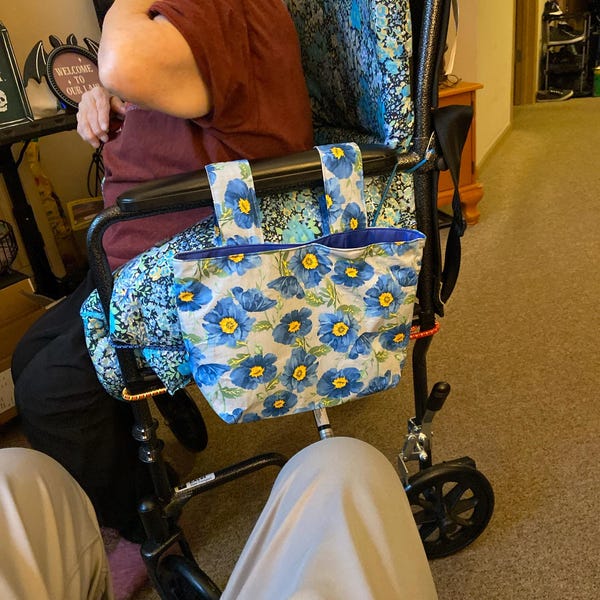 Wheelchair Bag With Zip; Wheelchair Organiser; Wheelchair Accessory ...
