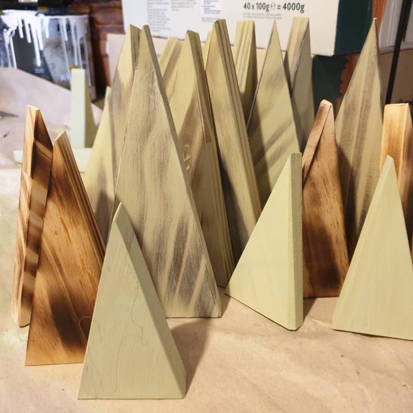 Reclaimed Wooden Triangle Blocks: Upcycled Craft Supplies - Etsy UK