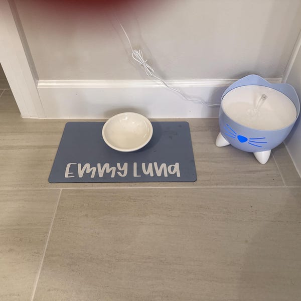 Custom Pet Gift Dog Food Mat Personalized Dog Mat Food Mat for New ...