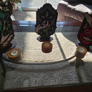 Acrylic Bat Ornaments With Acrylic Inlay and Wooden Backer These Little ...