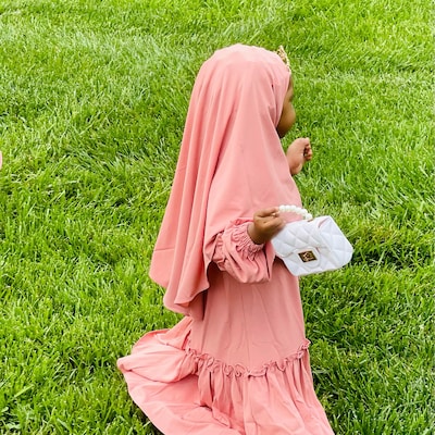 1 to 6 Years French Khimar Girls Robe Suit, Can Be Used as a Veil ...