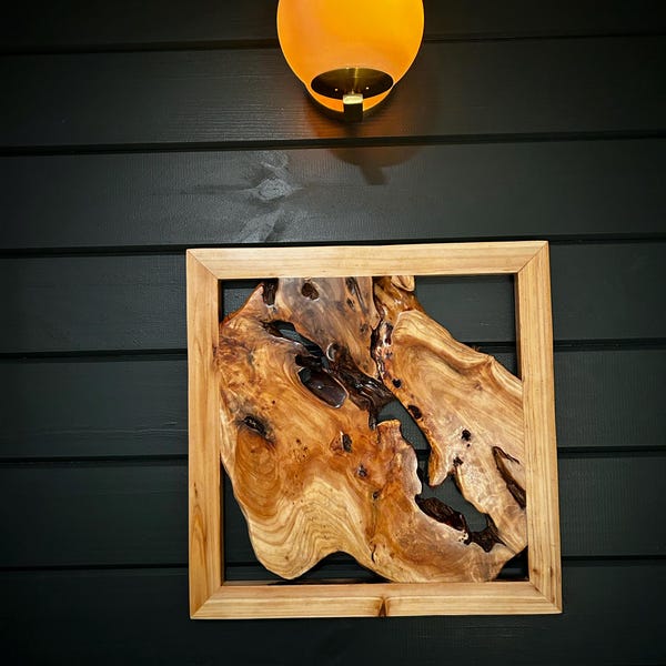 Handmade Cedar Live Edge Wall Art: Rustic Farmhouse Wood Hanging ...