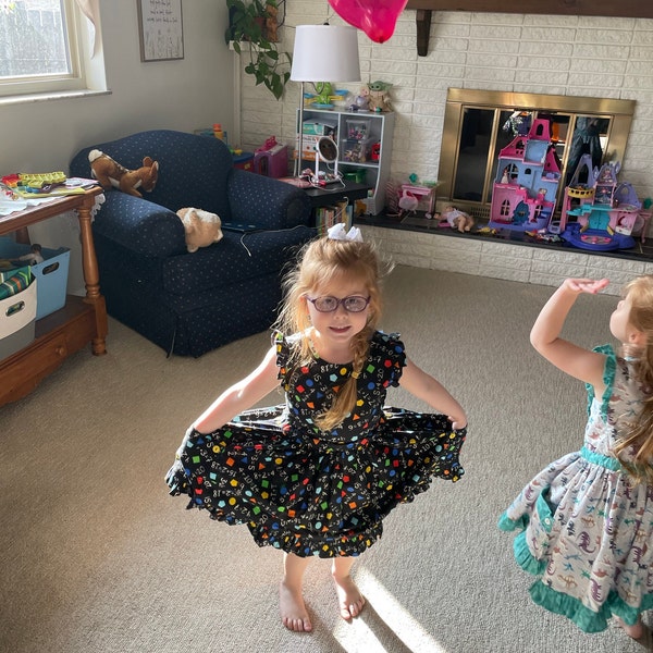 Dinosaur Dress, Girly Dino Dress, Toddler Dino Dress, Girls Dino Dress ...