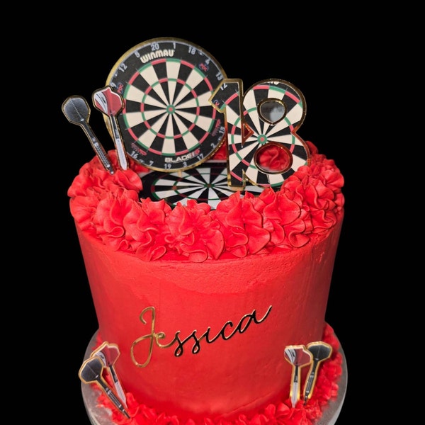 Darts Cake Topper, Cake Topper, Sports Cake Topper, Dart Cake, Dart ...