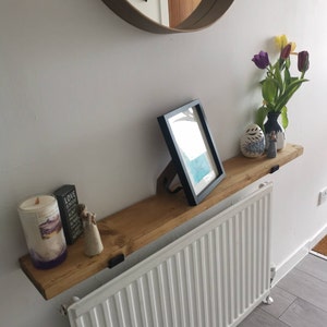 Hand Crafted Rustic Reclaimed Solid Pine Timber Radiator Shelf - Etsy UK