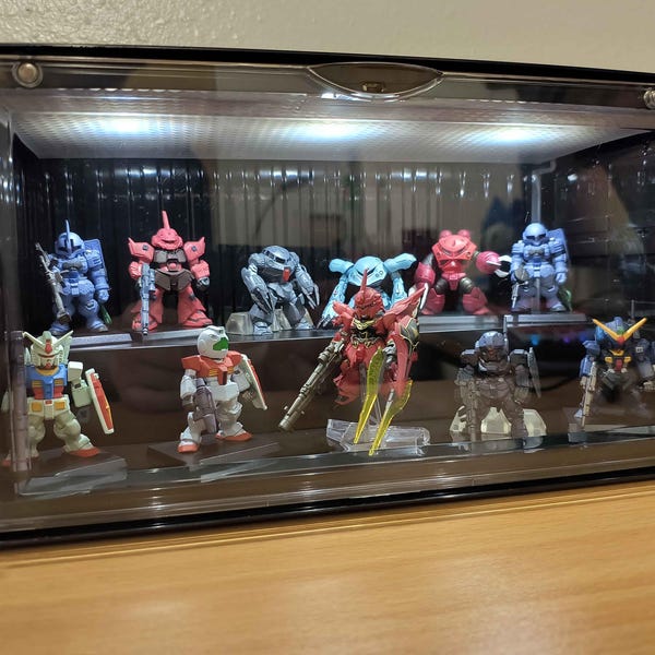 Anime Figure Display Case: Collectible Toy Storage With Steps - Etsy