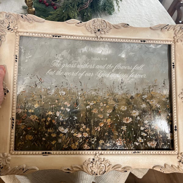 Isaiah Meadow Christian Wall Art Bible Verse Decor Modern Christian ...