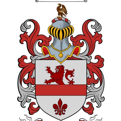 Custom Personalized Family Name Origin Coat of Arms and Crest Featuring ...