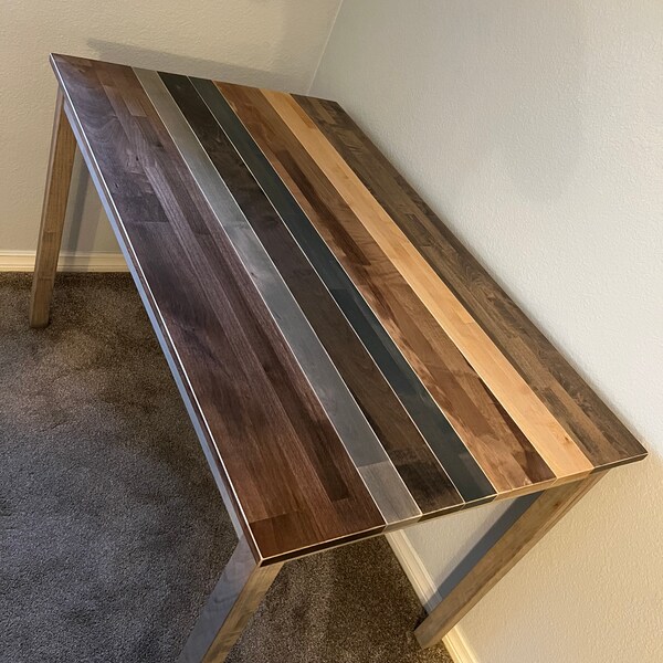 Solid Wood Desk the Westley Modern Farmhouse Style Laptop Table ...