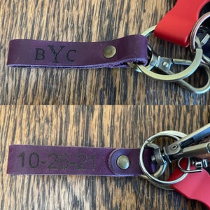 Personalized Leather Keychain, Customized Keychain,custom Leather Key ...